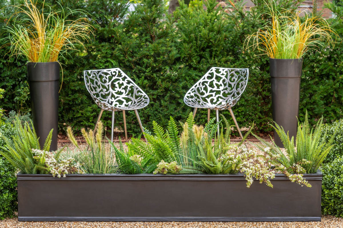 The Chelsea Faux Lead Trough Planter – Verti Green
