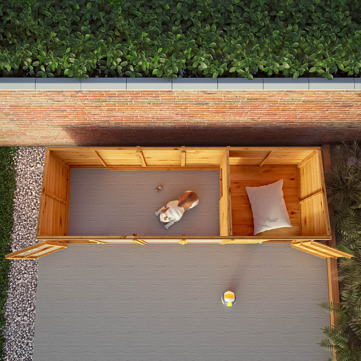 Mercia 12 x 4ft Berkshire Dog Run & Kennel – Verti Green