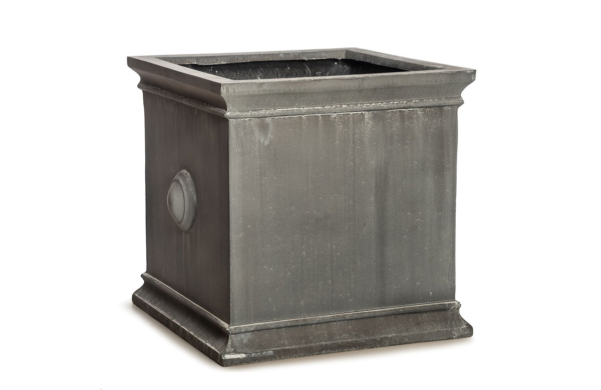 Trafalgar Faux Lead Planter Square – Verti Green