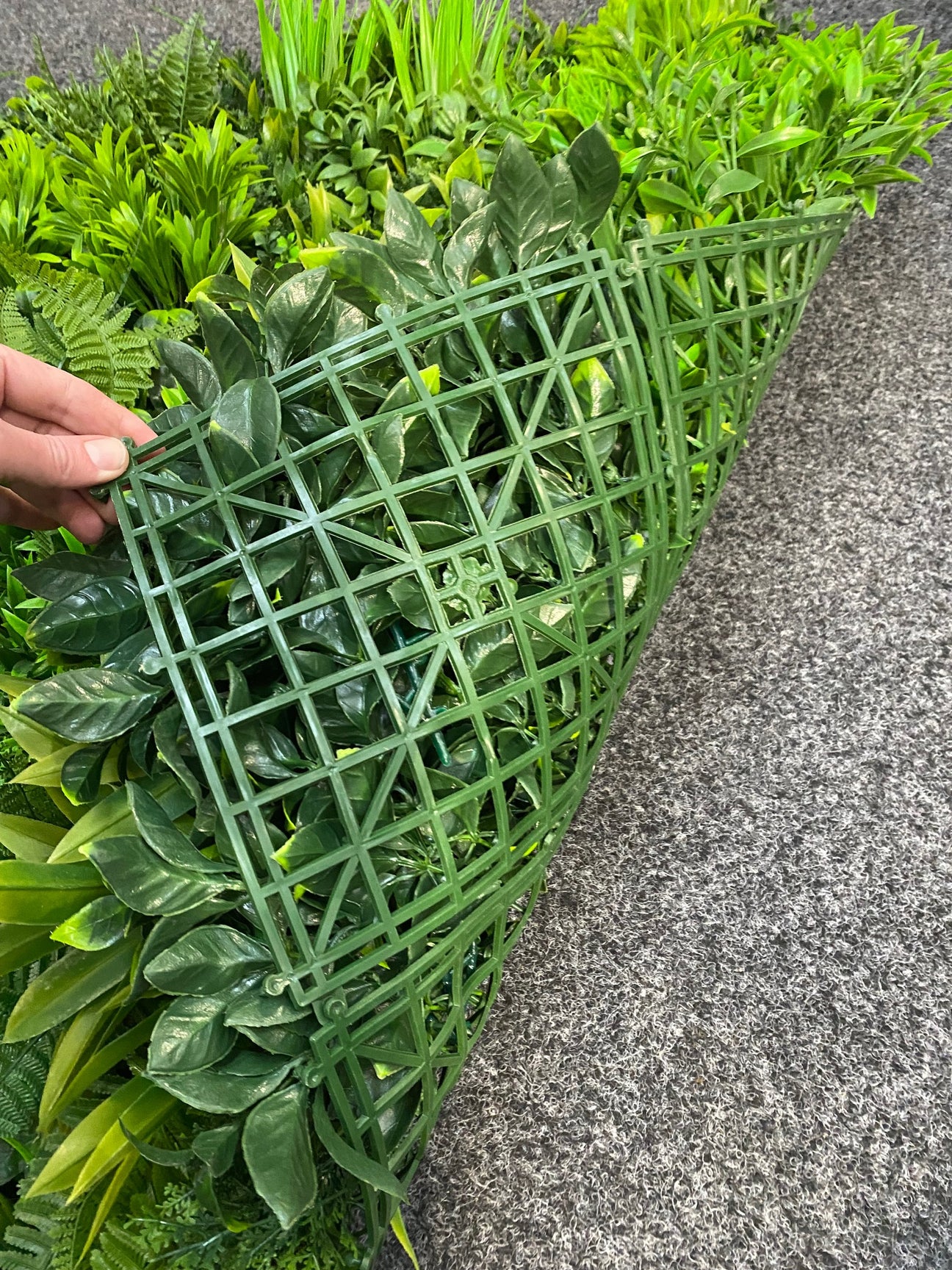 Deluxe Artificial Green Fern Wall Panel 1m x 1m Flexible – Verti Green