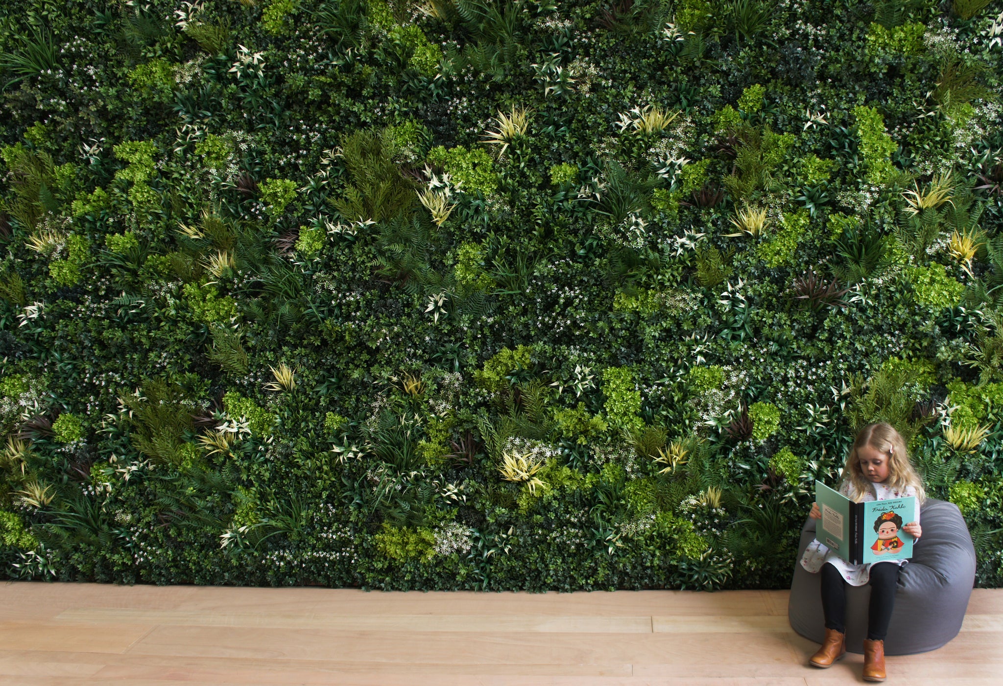 Verti Green Artificial Green Wall Panel 1m x 1m - UV Fire Retardant