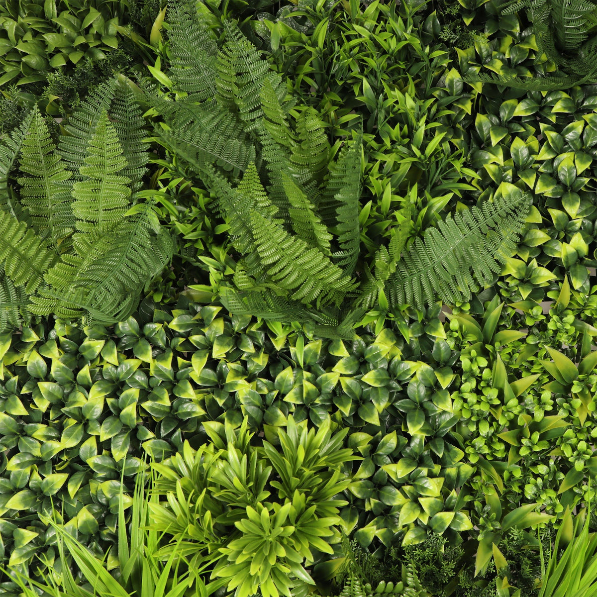 'Lush' Artificial Green Wall Panel 1m x 1m Flexible – Verti Green